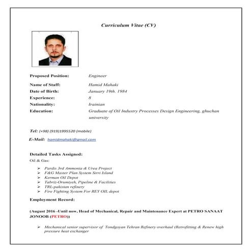 Curriculum Vitae-Mahaki | PDF