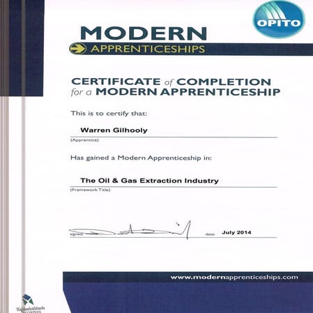 Apprenticeship Cert | PDF