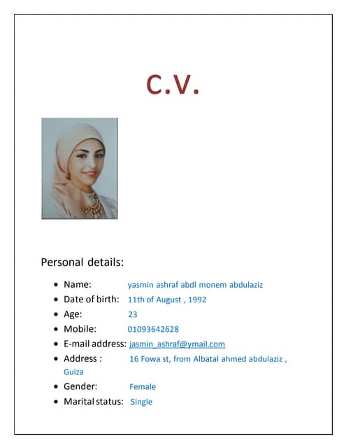 ahmed cv v | PDF