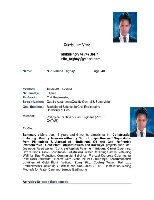 mmd cv1 | DOC | Civil Engineering Industry | Industries