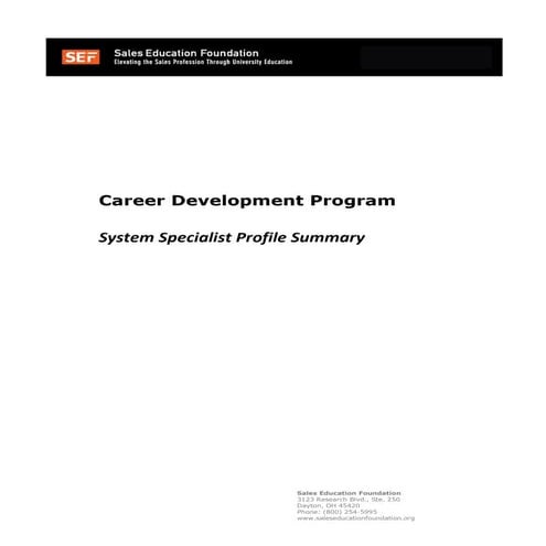 System Specialist | PDF