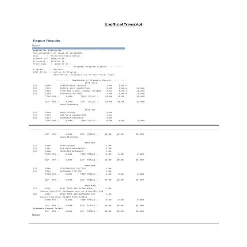 Unofficial Transcript | DOCX