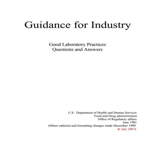 Good Laboratory Practices Questions and Answers | PDF
