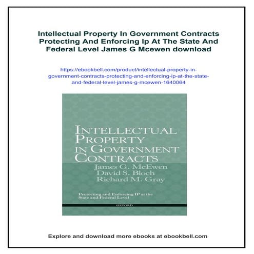 Intellectual Property In Government Contracts Protecting And Enforcing ...