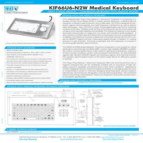 KIF66U6 Medical Keyboard with Medical Mouse | PDF | Computer ...