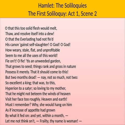 Difference between Soliloquy and Monologue | PPTX