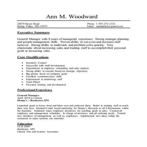 Ann Woodward Resume | DOCX