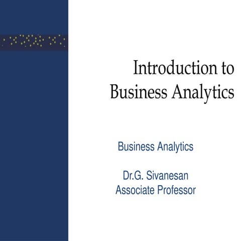 8205 Introduction To Business Analytics Pptx