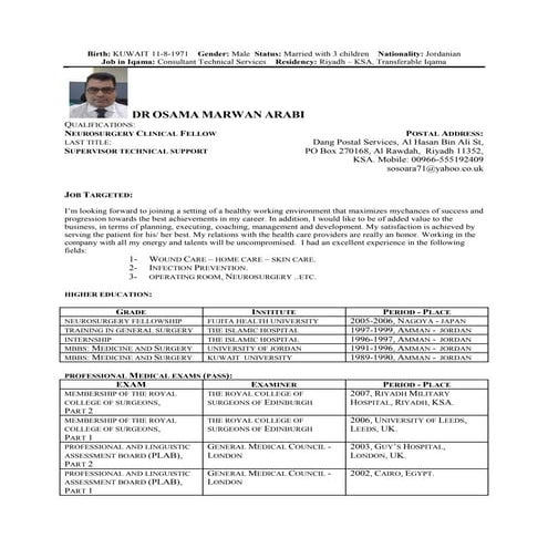 Dr Arabi CV Bisiness | PDF