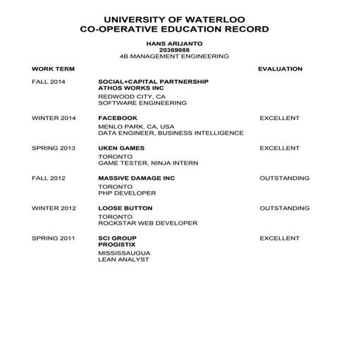 Resume+Transcript | PDF