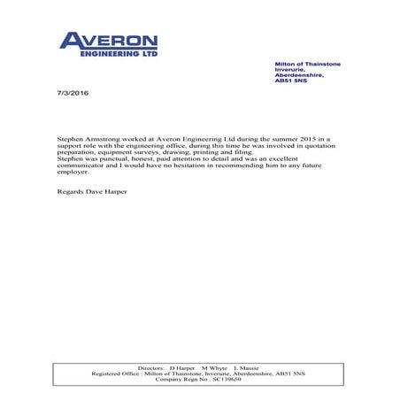 Dave Harper reference | DOC