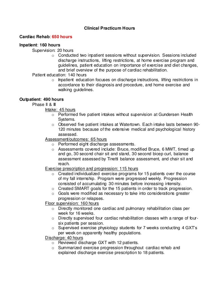 Clinical Practicum Hours