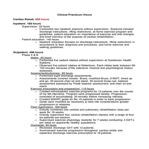 Clinical Practicum Hours | DOCX