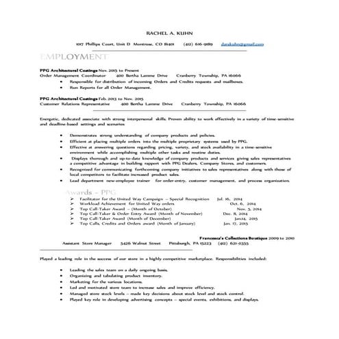 Beth Bruns resume | PDF