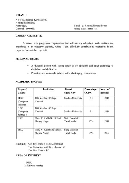 Hareesh resume | PDF