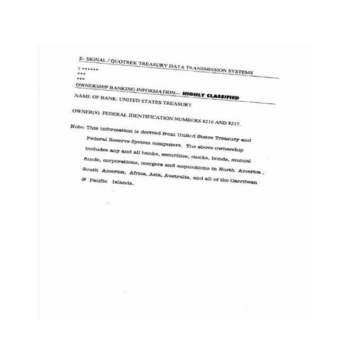 CLASSIFIED UNITED STATES TREASURY SCREENS | PDF