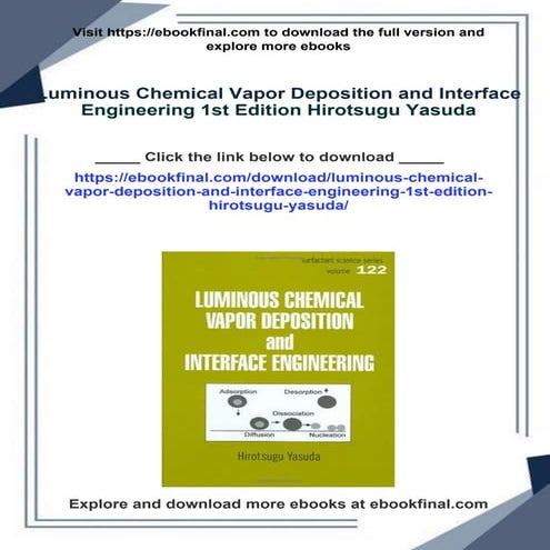 Luminous Chemical Vapor Deposition And Interface Engineering 1st ...
