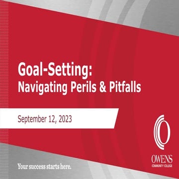 Goal Setting - Navigating Perils & Pitfalls | PPTX