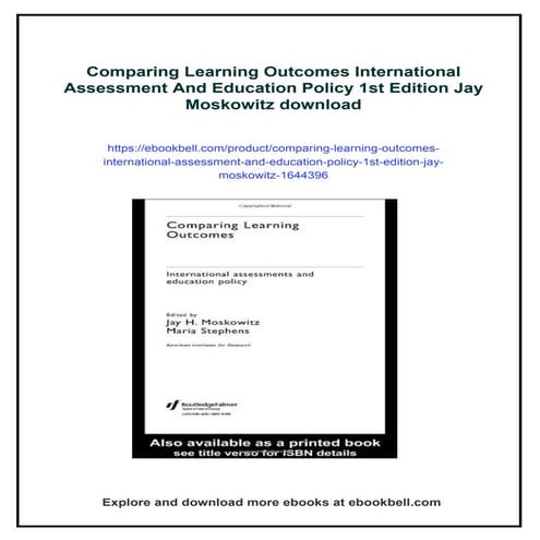 Comparing Learning Outcomes International Assessment And Education ...
