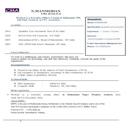 Ajmal Khan CV | DOCX