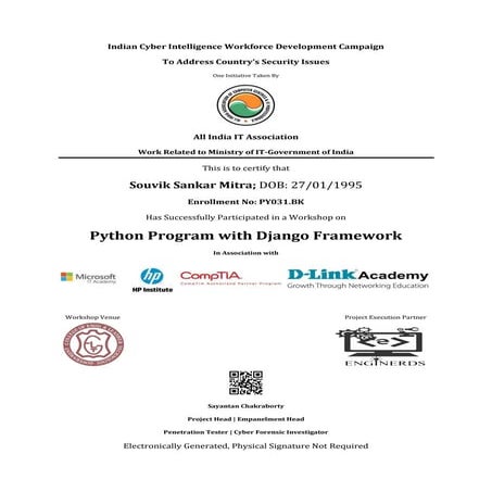 Python Cerificate | PDF