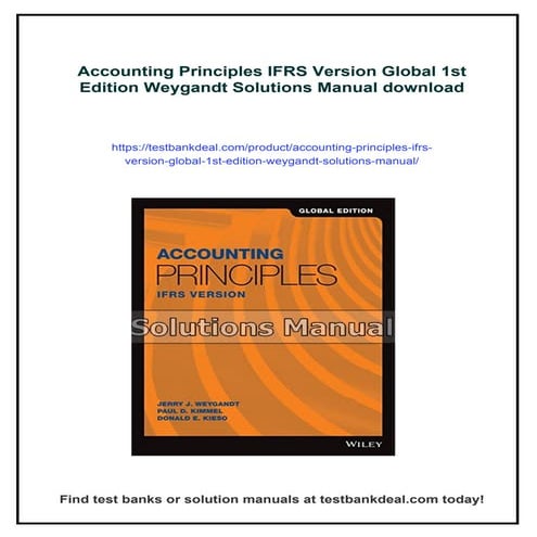 Accounting Principles IFRS Version Global 1st Edition Weygandt ...