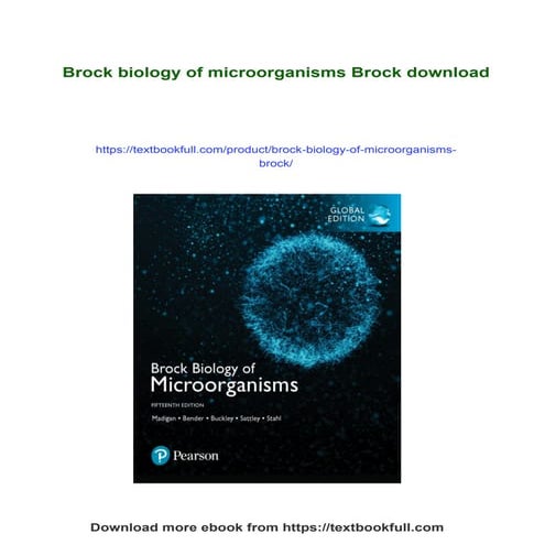 Download full ebook of Brock biology of microorganisms Brock instant ...