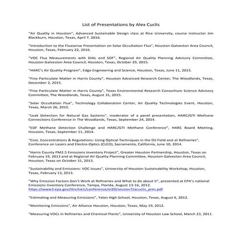 PresentationList | PDF