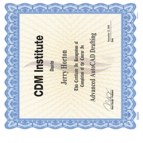 CDM Advanced AutoCad Cert | PDF