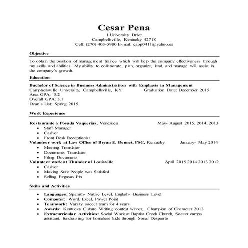 Cesar Pena Resumen | DOCX