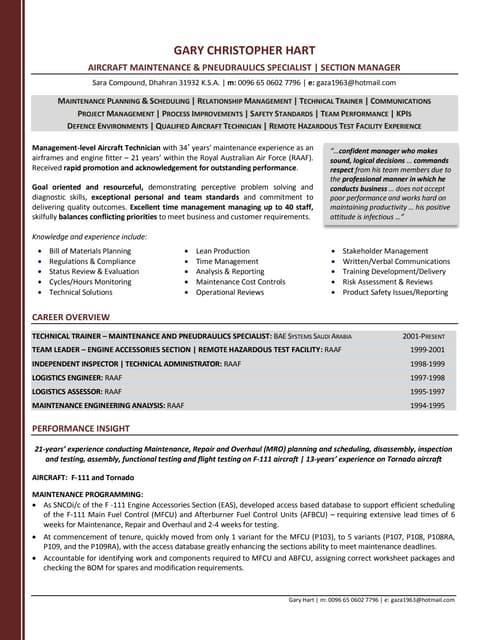 Gary Beckelic Working Resume 2017 | DOCX