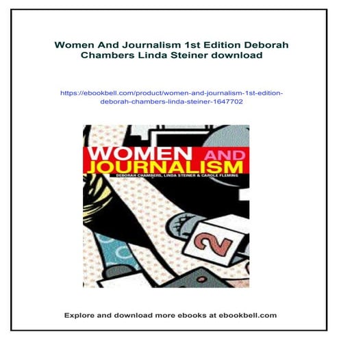 Women And Journalism 1st Edition Deborah Chambers Linda Steiner | PDF