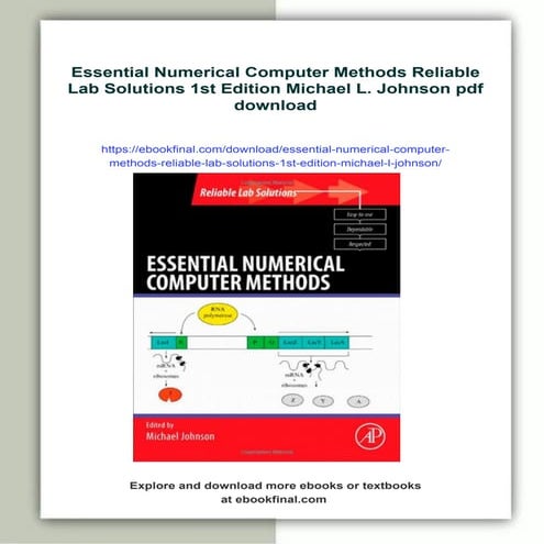 Essential Numerical Computer Methods Reliable Lab Solutions 1st Edition ...