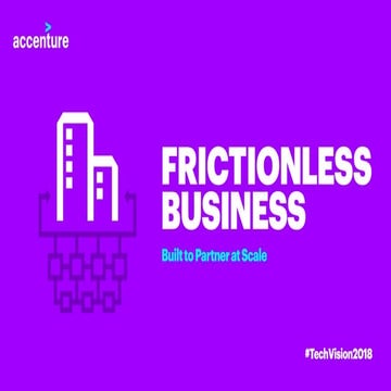 Frictionless Business: Technology Partnerships - Tech Vision 2018 | PDF