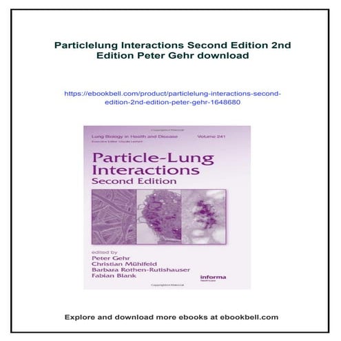 Particlelung Interactions Second Edition 2nd Edition Peter Gehr | PDF