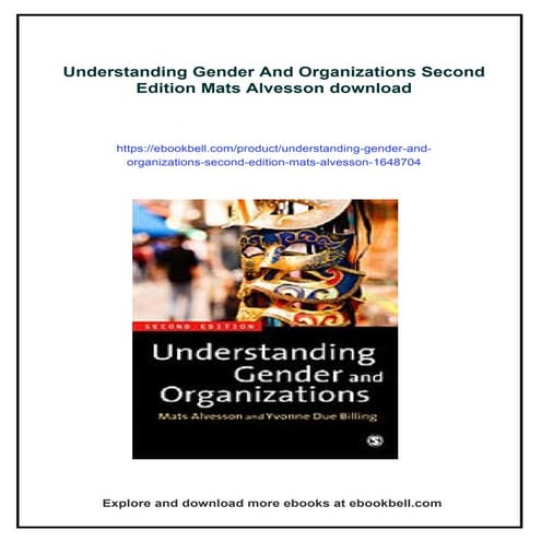 Understanding Gender And Organizations Second Edition Mats Alvesson | PDF