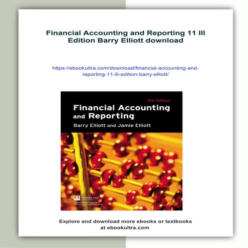 Financial Accounting and Reporting 11 Ill Edition Barry Elliott | PDF