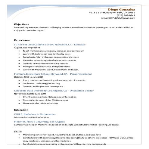 General resume | DOCX