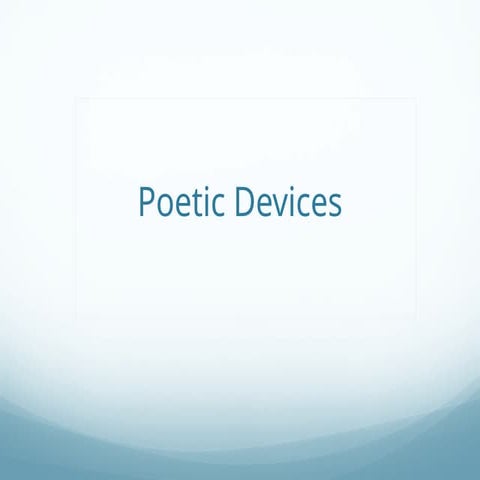 Comprehensive Guide to Poetic Devices and Literary Elements in Poetry | PPT