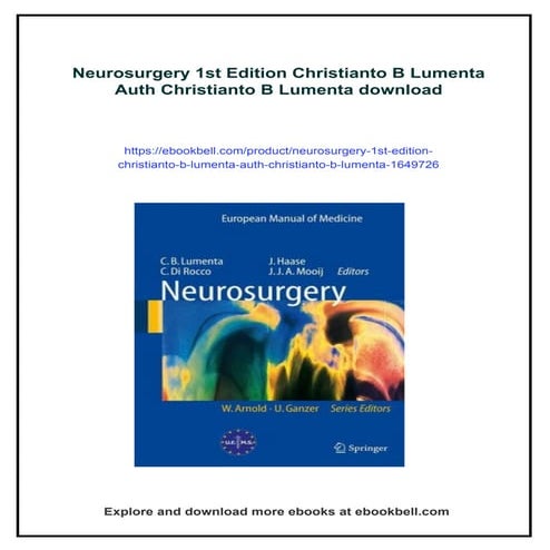 Neurosurgery 1st Edition Christianto B Lumenta Auth Christianto B ...