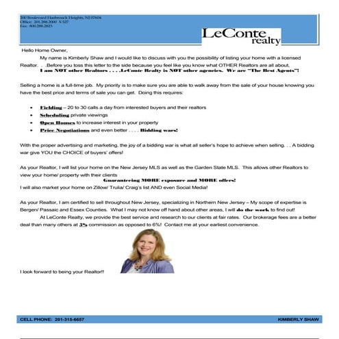 KIM'S FSBO LETTER | DOC