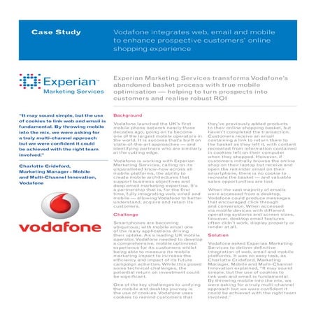 Vodafone and EMS Case Study Final | PDF