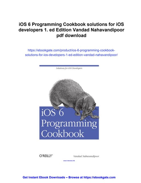 Ios 6 Programming Cookbook Solutions For Ios Developers 1 Ed Edition