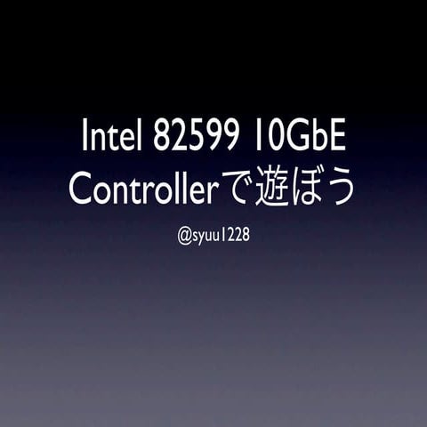 Intel 82599 10GbE Controllerで遊ぼう | KEY