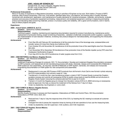 James a.hinkle resume quality manufacturing 1976 - 2016 | DOCX