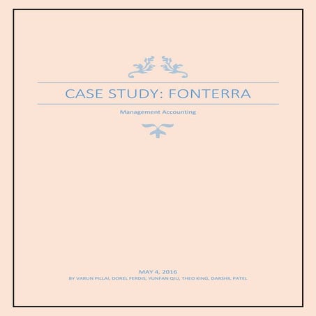 Fonterra case study | PDF