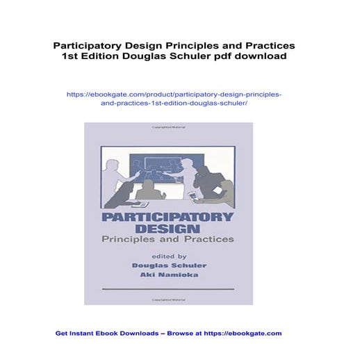 Participatory Design Principles and Practices 1st Edition Douglas Schuler | PDF
