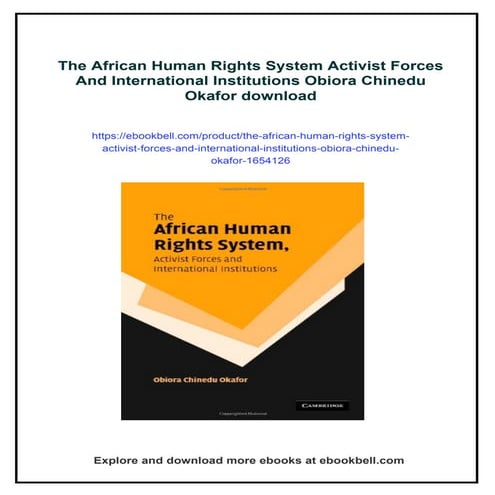 The African Human Rights System Activist Forces And International ...