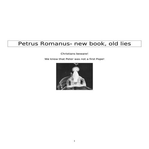82706583 petrus-romanus-the-book | PDF