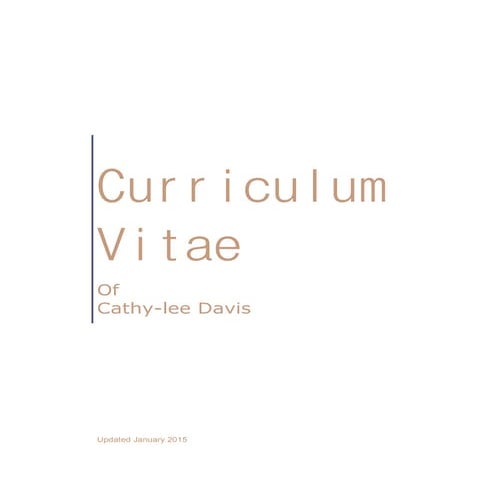 CV Cathy Jan 2015 | PDF